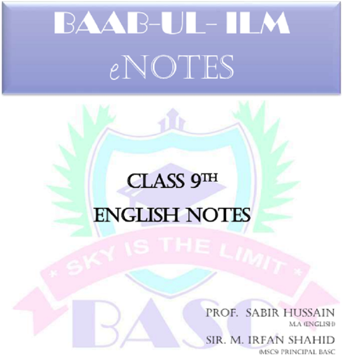 Guess Paper English 9th_Class - BAABULILM Notes